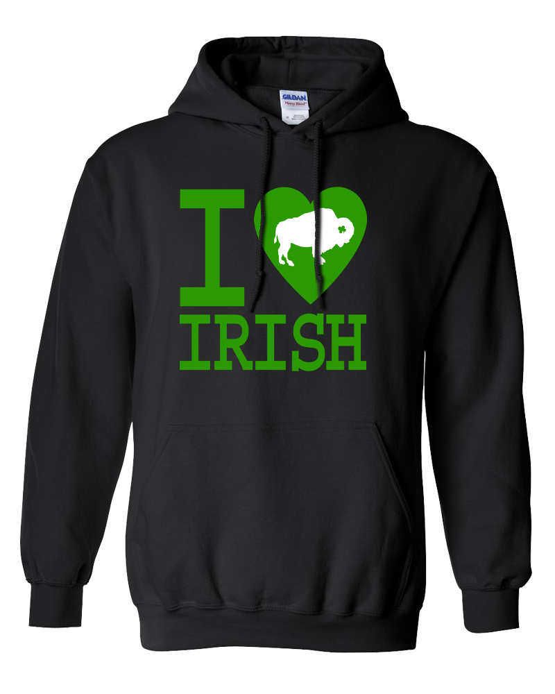 I LOVE BUFFALO IRISH - Hooded Sweatshirt – CelebrateBuffalo